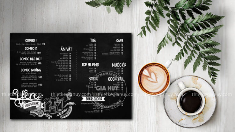 Top 10 mẫu menu cà phê tốt nhất hiện nay - Bìa Menu