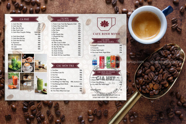 Top 10 mẫu menu cà phê tốt nhất hiện nay - Bìa Menu